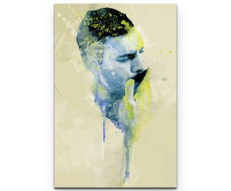 Paul Sinus Art Freddie Mercury X 90x60cm auf Leinwand gespannt fertig zum aufh&auml;ngen