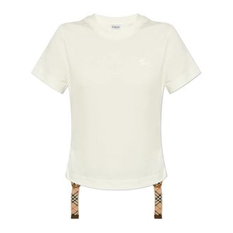Burberry T-Shirt mit seitlichem Zugband - - Tops - Damen - Wei&szlig; - S