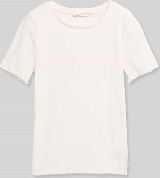 Tom Tailor Denim Slim Fit T-Shirt aus Baumwoll-Mix in Rippstrick