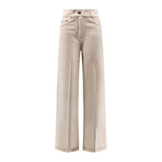 Max Mara Femme, Pantalons, Beige, Taille: 42 FR Wide Pantalons