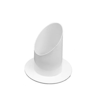 NKlaus Kerzenhalter 8cm hoch Kerzenst&auml;nder Wei&szlig; f&uuml;r Kommunionkerze &Oslash; 4cm Messingleuchter Taufkerzen Stabkerzen 2829