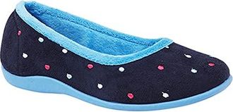 Sleepers Isla - Chaussons ballerines à mémoire de forme - Femme (39 EU) (Bleu/Turquoise)