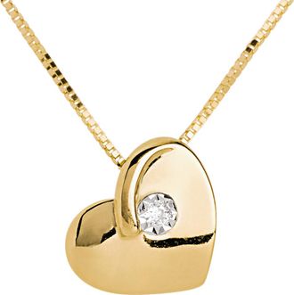 Edenly Collier Liebliches Herz in Gelbgold