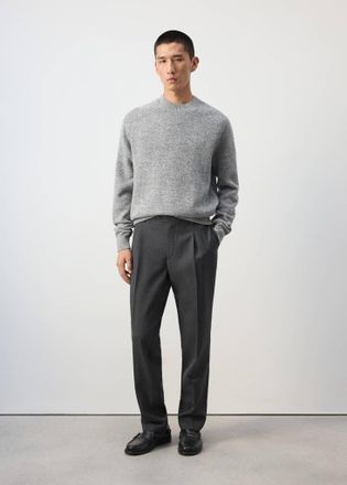 Mango SWEATER LORY hellgrau meliert - Herren - S - MANGO MAN