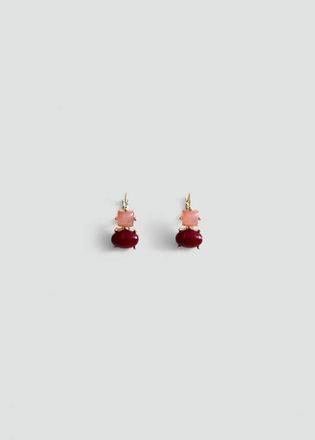 Mango Boucles doreilles pendantes pierre or - Femme - Taille unique - MANGO