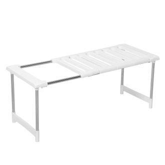 NUOBESTY OSALADI Mikrowellenhalter aus Edelstahl und Kunststoff Verstellbares K&uuml;chenregal f&uuml;r Arbeitsplatte Ausziehbarer Sp&uuml;lbecken St&auml;nder mit Hoher Tragf&auml;hig