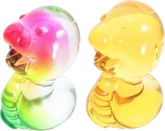 SOLUSTRE 2st&uuml;cke Schlangendekor Aus Kristall Handgeschnitzt F&uuml;r Wohnzimmer Und B&uuml;ro Kleine Schlangenstatue Als Tischdekor F&uuml;r Jahr Der Schlange