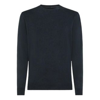 Roberto Ricci Design Baumwoll Langarm Pullover - - Knitwear - Herren - Blau - S