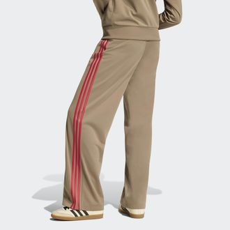 adidas Sporthose ADIDAS ORIGINALS FIREBIRD, LOCKER GESCHNITTEN, Damen, Gr. XL, N-Gr, beige (khaki six, power pink, normal, gr.), Obermaterial: 100% Polyester
