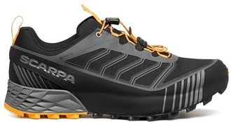 Scarpa Ribelle Run 2 GTX Chaussures de trail imperméables en Gore-Tex pour homme - Légères et performantes, Gris foncé/safran, 46.5 EU