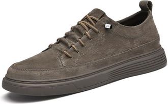 Generic Baskets décontractées en cuir souple antidérapant respirant pour homme, kaki, 39 2/3 EU