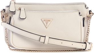 Guess Noelle II Double Pouch Crossbody Bag Bone