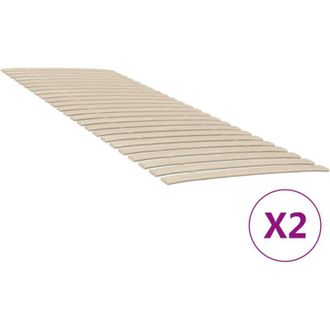 vidaXL Ersatz-Lattenrost mit 48 Latten 2 Stk. 70x200 cm Vidaxl