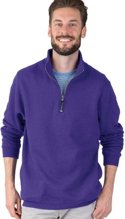 Charles River Apparel Herren Crosswind Viertelrei&szlig;verschluss (Normale Gr&ouml;&szlig;en) Sweatshirt, Violett, X-Large