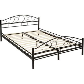 TecTake Tectake - Lit design moderne avec sommier Patins en plastique pour prot&eacute;ger le sol 140 x 200 cm