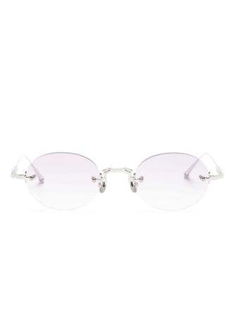 Matsuda lunettes de soleil M5002 &agrave; monture ovale - Argent