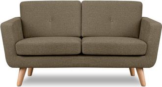 Konsimo Klassische Sofa mit Armlehnen tagio ii, Braun, Stoff, Scandinavian, 153x80x84cm - Konsimo