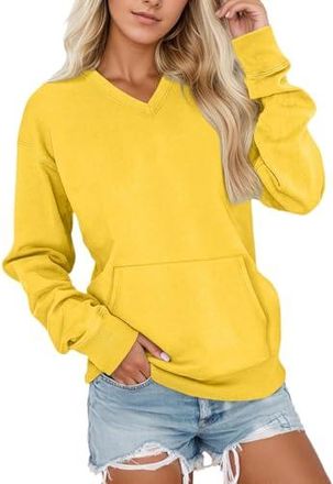 Generic 2026 Femme Sweat-Shirt sans Capuche Manches Longues Sport Casual Polaire Sweat avec Doublure en Polaire Sweat sans Capuche Femme Sweat-Shirt sans Capu