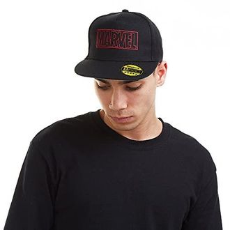 MARVEL Line Logo Casquette De Baseball, Noir (Black Blk), Taille Unique Homme
