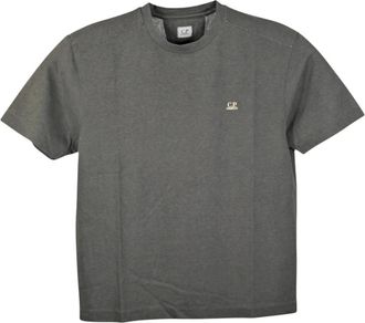 C.P. Company C.p. Company, Homme, Tops, Gris, Taille: L 20/1 Jersey Plated Logo T-Shirt