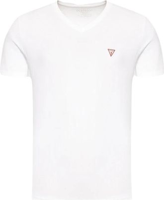 Guess V-Ausschnitt T-Shirt - - Tops - Herren - Wei&szlig; - S