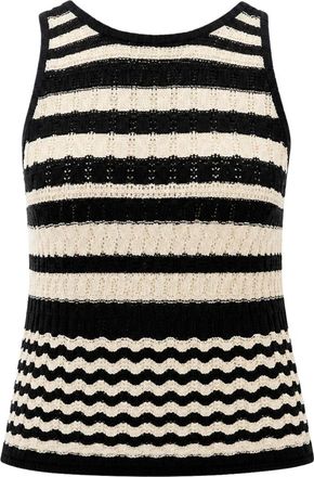Akep Femme, Pulls, Multicolore, Taille: 42 FR Top en maille &agrave; coupe carr&eacute;e