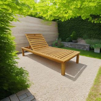 M&S Collection Bain de soleil 200x85x35 cm en teck naturel