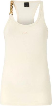 Pinko Pinko, Femme, Tops, Beige, Taille: 40 FR Sleeveless Top