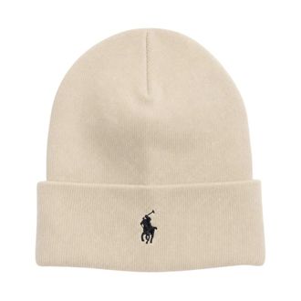 Ralph Lauren Bonnet en maille - Homme - Accessoires - Beige - Taille: ONE Size