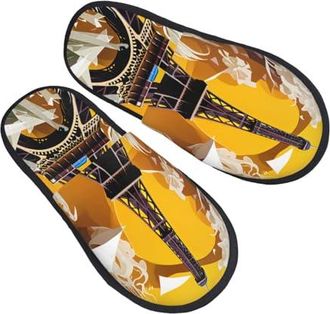 Generic Tour Eiffel De Paris Unisexe Pantoufles Antid&eacute;rapantes Chaussures De Maison Doux Chaussons Pour Maison Hiver Int&eacute;rieur L
