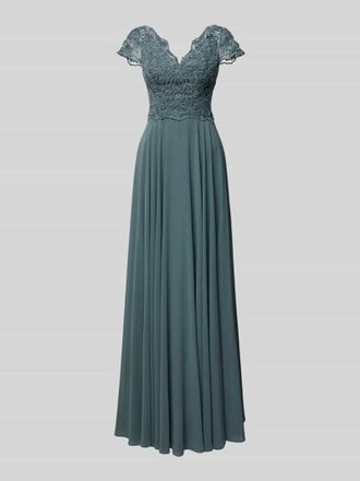 Luxuar Abendkleid mit Spitzenbesatz