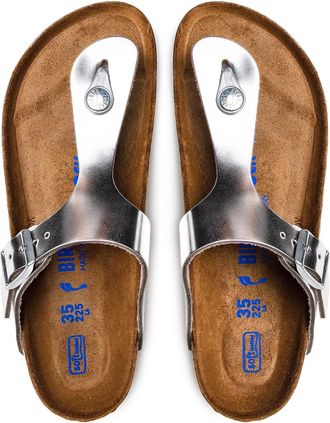 Birkenstock Zehentrenner Birkenstock Gizeh Bs 1003675 Silberfarben