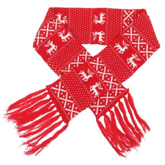 BESPORTBLE Weihnachtsschal Damen & Herren - 160 cm Wolle Dicker Schal mit Rentier & Schneeflocken Design | Weich Warme Gestrickte Winter Schals mit Quaste | f&uuml;r 