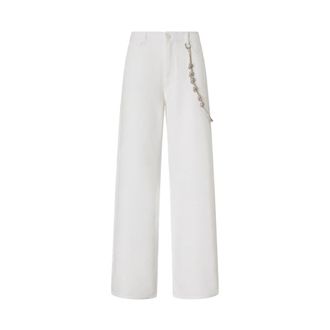 Pinko Lauryn Loose Hosen - - Trousers - Damen - Wei&szlig; - W27