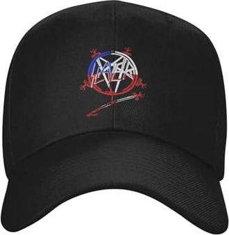 Generic Casquette dHomme, Logo Rouge personnalis&eacute;, Casquette Heavy Metal Rock Slayers, Groupe f&eacute;minin Ajustable de Plein air, Cadeau de Printemps