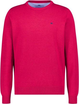 Fynch-Hatton Fynch-Hatton Herren Pullover rot Baumwolle unifarben
