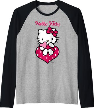 Hello Kitty Love Hearts S&uuml;&szlig;e Klassische Freundschaft zum Valentinstag Raglan