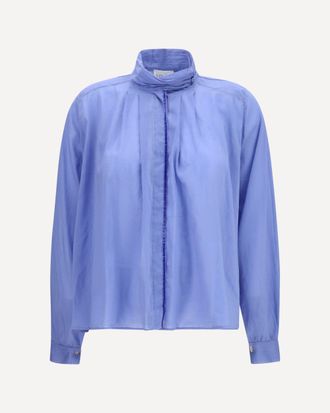 Forte_Forte FORTE_FORTE pleated high-neck Blouse Female III