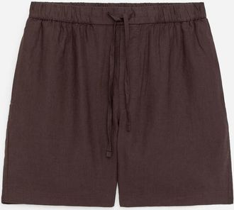 Arket Leinen-Shorts -Braun