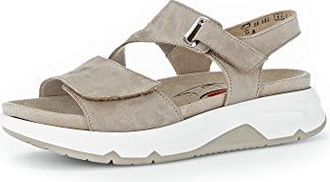 Gabor Femme Sandales, Dame Sandale à lanières,Semelle intérieure Amovible,Sandale dété,Confortable,Sandale,Plate,Beige (Leinen),39 EU / 6 UK