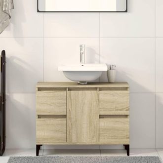 vidaXL Vidaxl - Meuble d&eacute;vier ch&ecirc;ne sonoma 80x33x60 cm bois ding&eacute;nierie