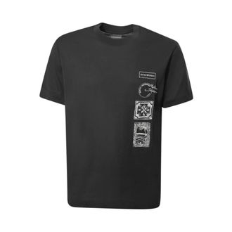 Emporio Armani T-Shirt mit Rundhalsausschnitt - - Tops - Herren - Schwarzk - M