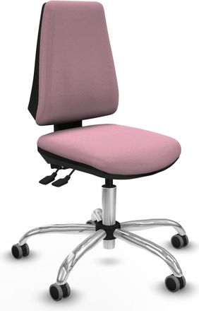 Piqueras y Crespo Elche Studienstuhl Rosa ohne Armlehnen, ausgestattet mit Asincro und Schneideschaum, 65 mm Rollen, Parkett, Rosa