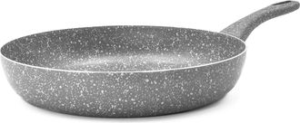 Zanetti Stone Seltene Pfanne mit Antihaftbeschichtung, mit Aluminiumgriff, Soft-Touch-Griff, hohe Widerstandsfähigkeit, 30 cm Durchmesser, Farbe Grau, hergest