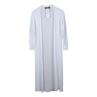 Max Mara Cardigan Lungo Garzato - - Knitwear - Damen - Wei&szlig; - XS