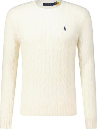 Polo Ralph Lauren Homme, Pulls, Beige, Taille: XL Maille Ras du Cou