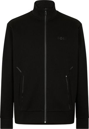 HUGO BOSS Skaz Trainingsjacke f&uuml;r Herren, Durchgehender Rei&szlig;verschluss (Schwarz)