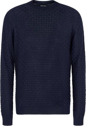 Giorgio Armani Nachtblauer Pullover f&uuml;r M&auml;nner - - Knitwear - Herren - Blau - L