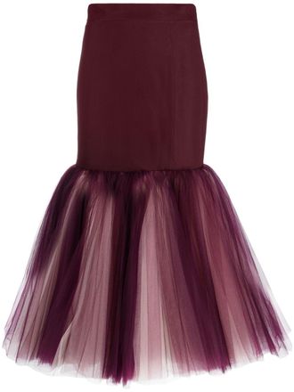 Moschino Midirock mit Faltensaum - Violett