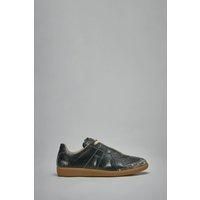 Maison Margiela Replica Distressed Cracked-Leather Sneakers